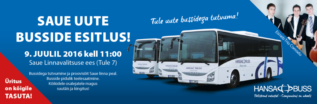 Hansabuss toob Saue liinile nr 191 uued bussid - Hansabuss